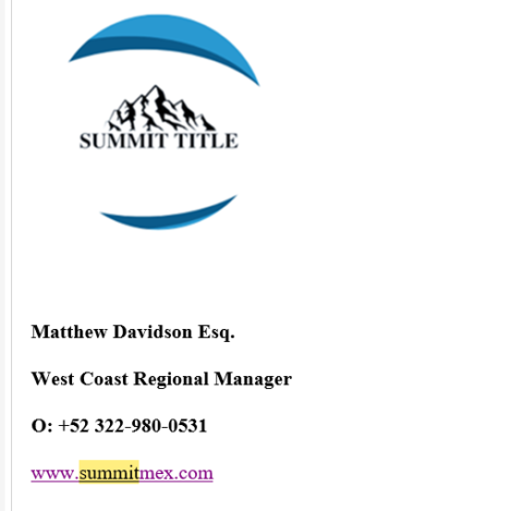 Summit Title & Escrow scam | Jalisco Real Estate Company